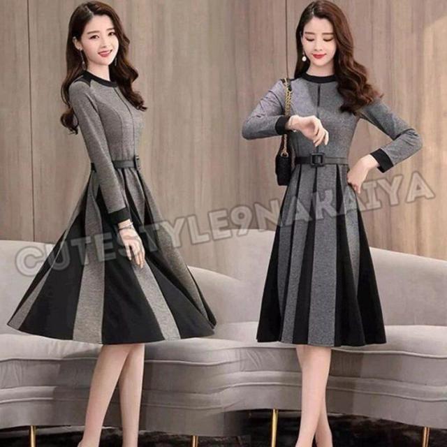 ワンピース レディース きれいめ ニットワンピース ミディアム丈 長袖 ワンピ 40代 ゆるっとワンピース 体型カバー 通勤 OL 大人 上品 コーデ 着痩せ