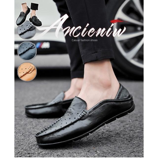 モカシン ローファー メンズ フェイシューズ スウェード 本革靴 紳士靴  カジュアルシューズ ドライビングシューズ スリッポン ビジネス靴 メンズシューズ