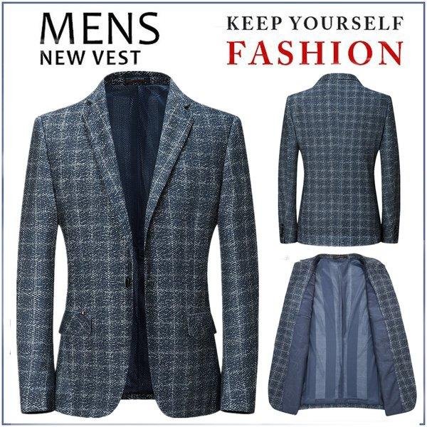 テーラードジャケット スーツ メンズ ビジネスジャケット ブレザー ビジネススーツ 開襟 スリム 紳士 コート レジャー アウター 春夏秋