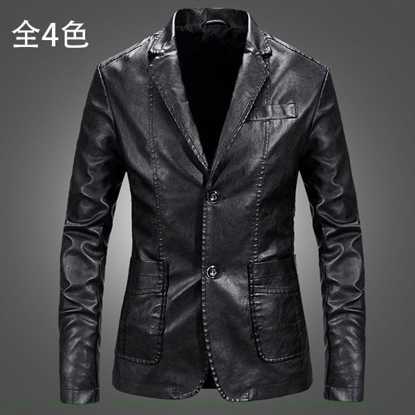 レザージャケット メンズ アウター 春秋冬 長袖 革ジャン PUジャケット ライダースジャケット テーラード 立ち襟 無地 ショート丈 大きいサイズ おしゃれ 防寒