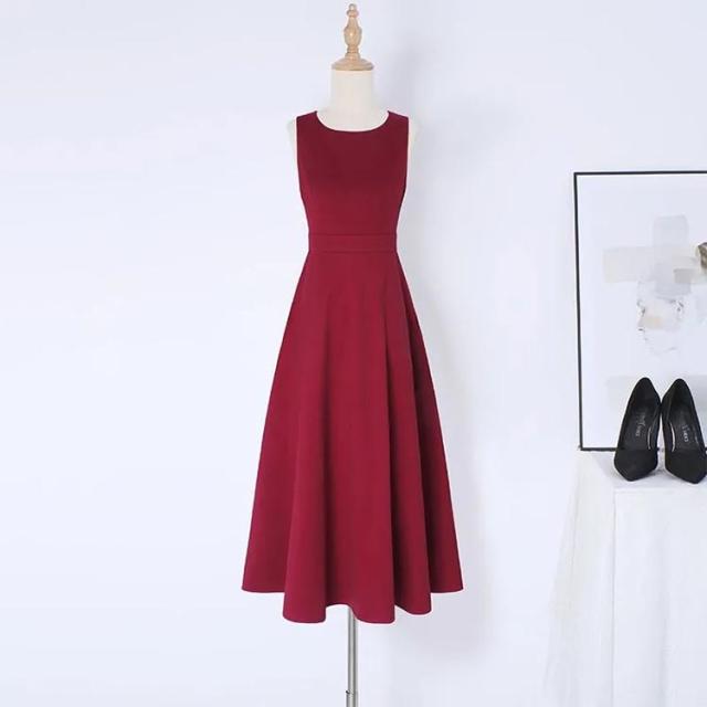 ウールライク ウールライク 秋 エレガント ワンピース ジャンパースカート ノースリーブ フレアワンピース 暖かい レイヤード ロングワンピース おしゃれ L S M ジャンスカ XL 2XL ウールライク ウールライク 秋 エレガント ワンピース ジャンパー