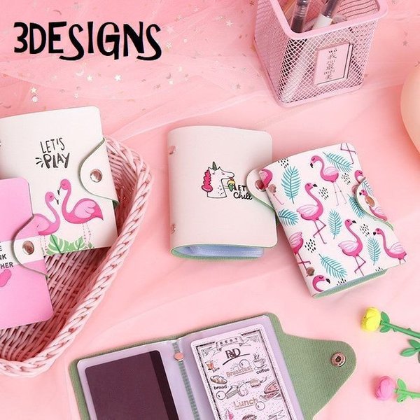 パスケース カード入れ 定期 ポイントカード かわいい ユニコーン 通学 雑貨 ICケース 名刺 イラスト フラミンゴ 通勤