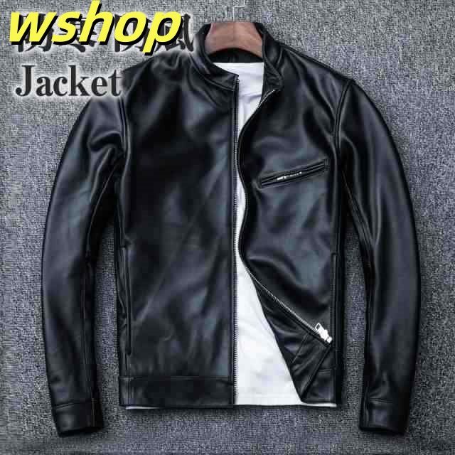 レビュー高評価商品 多機能デザイン 革ジャン 在庫わずか 人気急上昇 ゆったり 柔らかい 上品 レザージャケット アウター 【wshop 立ち襟 】ライダースジャケット メンズ 本革 売上急増中 ビジネス 羊革 バイク 対応中