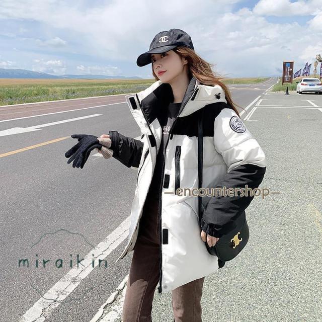 ダウンコート レディース ダウンジャケット 中綿ジャケット 中綿コート 暖かい ゆったり 秋冬 保温 防寒 ショート丈 フードあり あったか カジュアル