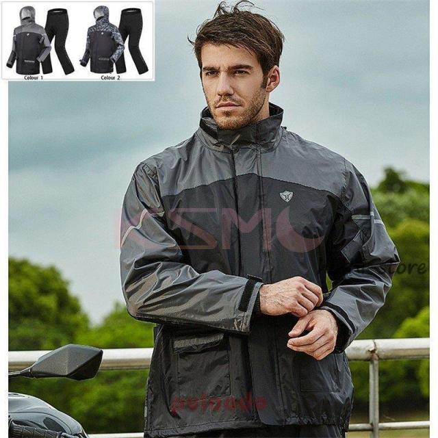 メンズ バイク用レインウェア マジックテープ 撥水加工 自転車 旅行 外出 カッコイイ