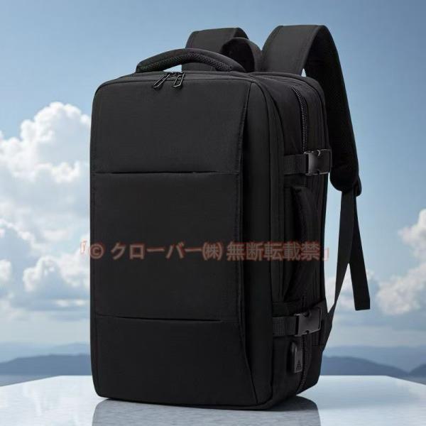 リュック 大容量 メンズ おしゃれ 黒 ビジネス ビジネスバッグ クローバー株式会社 防水 拡張機能付き 3WAY 通勤 出張 旅行 パソコンバッグ A4 プレゼント 入社 父の日ギフト