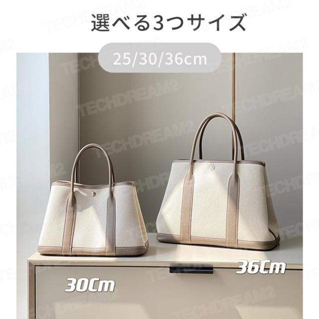 本革 キャンバス バッグ レディース トートバッグ 上質本牛革 ショルダーバッグ ガーデンパーティンナリ 25/30/36cm 通勤通学 シルクスカーフ付