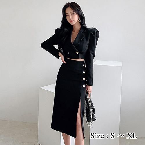 【グラシア】 キャバ ドレス キャバドレス ワンピース ミディアムドレス シック スリット セットアップ パッド ベーシック ブラック S M L XL