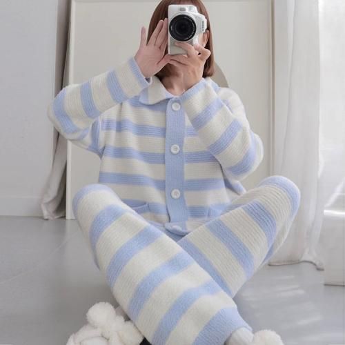 【グラシア】 ルームウェア モコモコ パジャマ 部屋着 カジュアル ふんわり ポケット付き ゆったり 伸縮性 ブルー フリーサイズ グラシア】 ルームウェア モコモコ パジャマ 部屋着 カジュアル