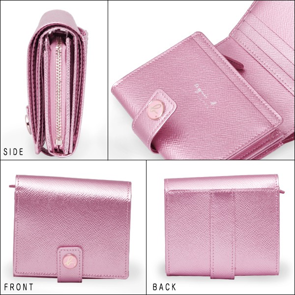 agnes b(アニエスべー) シャイニー☆ラウンド・ファスナー付財布 SALE