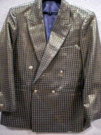 サイドベンツ　ラメ千鳥格子 ダブルステージ ジャケット