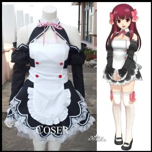 DK1082 DREAM  CLUB ドリームクラブ 亜麻音（あまね） 風 メイド服  コスプレ衣装　　完全オーダメイドも対応可能