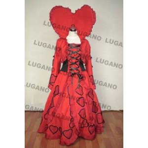 DK1170 ★ ディズニー ♪ ハートの国のアリス ★　女王ビバルディ   風    コスプレ衣装   完全オーダメイドも対応可能