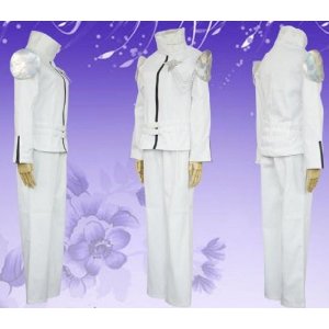 DK833　◆ 家庭教師ヒットマンREBORN!　白蘭（びゃくらん） 風 　コスプレ衣装+肩部飾り+ブローチ　完全オーダメイドも対応可能