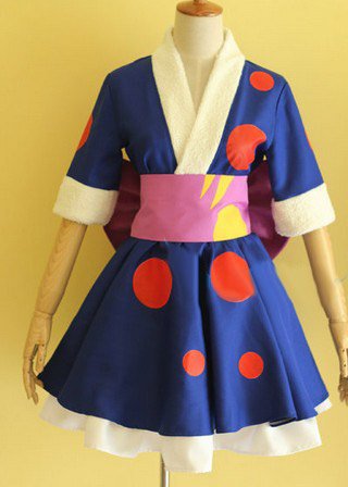 DK2405 けいおん!(K-ON!)  中野 梓  文化祭 最終回の浴衣　コスチューム、コスプレ　完全オーダーメイドも対応可能