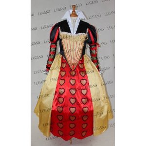 DK1314 不思議の国のアリス ハートの女王風   コスプレ衣装　　完全オーダメイドも対応可能