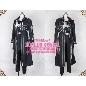 DK1746　コスプレ衣装 ソードアート・オンライン（Sword Art Online）キリト/桐ヶ谷和人（きりがや かずと）衣装+靴+ウイッグfullセット