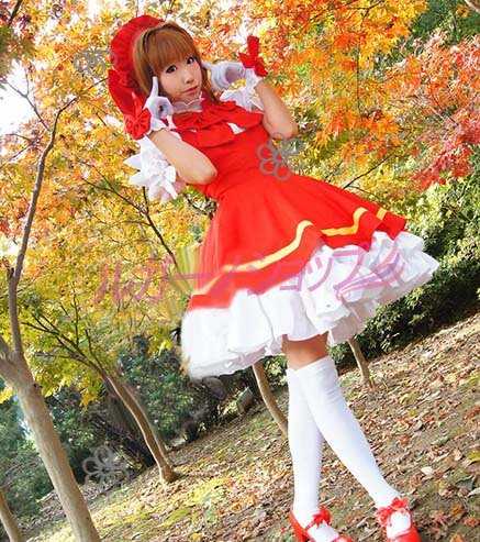 DK2507 カードキャプターさくら 木之本桜（きのもと さくら） 風　コスプレ衣装 完全オーダメイドも対応可能