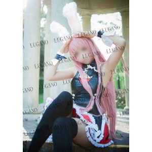 DK1615 問題児たちが異世界から来るそうですよ? 黒ウサギ 衣装＋ウイッグ   コスプレ衣装　オーダメイドも対応可能