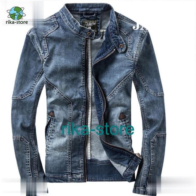 デニム メンズ ジャケット ヴィンテージ スタンドカラー ジージャン デニムジャケット トップス 長袖 アウター 羽織 Gジャン アメカジ かっこいい