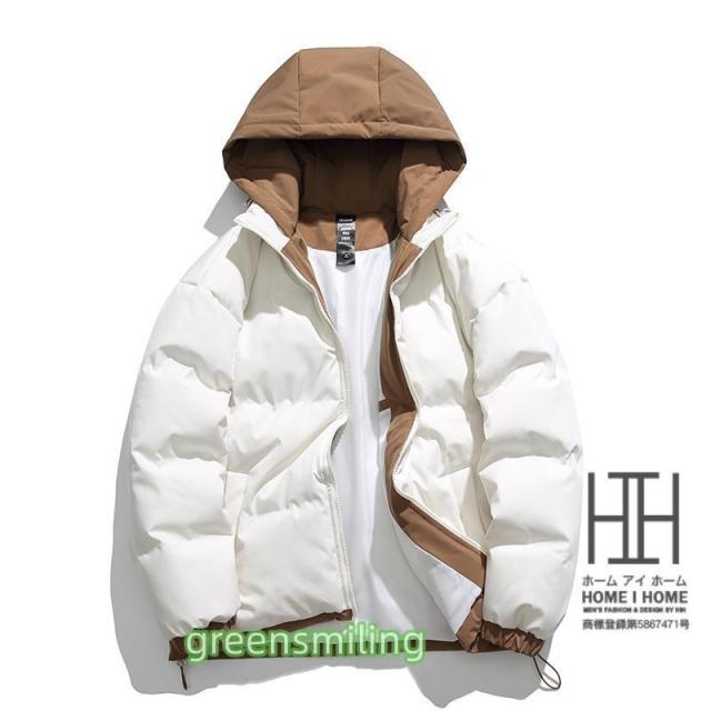 中綿ジャケット 中綿コート メンズ 大きいサイズ 白 フード おしゃれ 切り替え 配色 スポーツ ブランド I 防寒着 メンズコート メンズアウター 冬