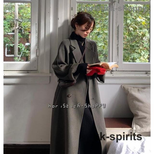 チェスターコート レディース アウター 冬 ロング ロングコート ウエストマーク ウエストベルト ウール 黒 秋冬 通勤 きれいめ おしゃれ 20代 30代 40代