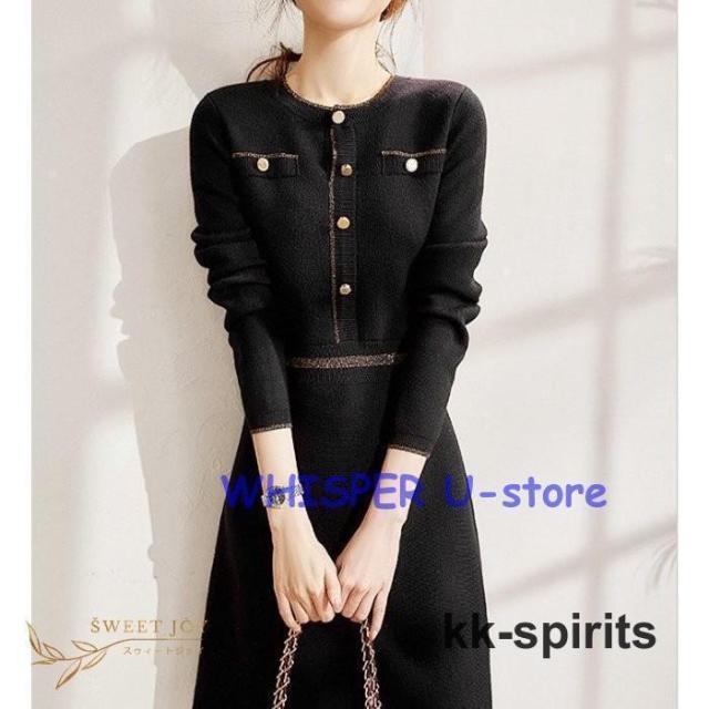 ニットワンピース レディース ワンピース 長袖 丸首 ワンピース ひざ丈 膝丈 着痩せ 秋コーデ ニット 切り替え ハイウエスト きれい 秋 冬 定番 通勤 30代 40代