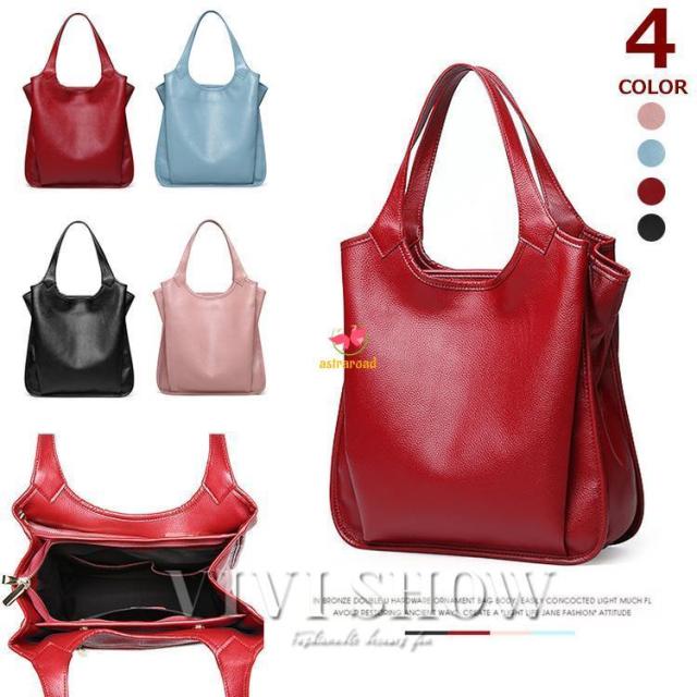 トートバッグ レディース トート 革 本革 鞄 かばん 肩掛け 通勤 通学 通勤バッグ 手提げバッグ A4 無地 ファスナー付き シンプル ハンドル バッグ おしゃれ