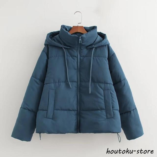 中綿 レディース ダウンコート ショート丈 暖かい 厚手 フード付き おしゃれ 防風 防寒 アウター 軽量 カジュアル 可愛い 冬