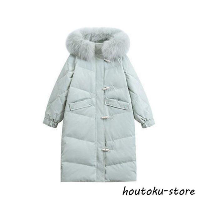 ダウン(90%) 秋冬　ロングダウンコート レディース ダウンコート ロング フード付き レディース ダウン ロングコート アウター ダウン 軽量