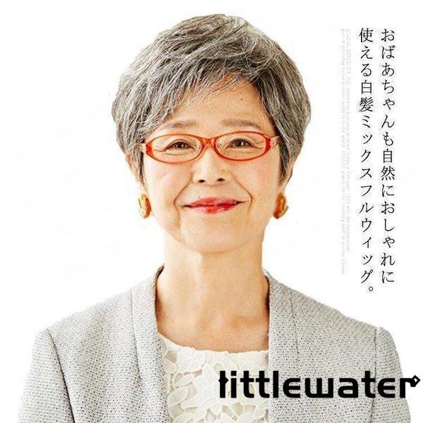 全3サイズ ウィッグ フルウィッグ 白髪ミックス ショート 婦人用かつら グレーカラー グレイヘア 人毛100％ つけ毛 自然 プレ