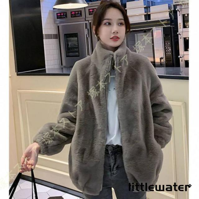 ファー パーカー レディース 冬アウター ファッション 大人可愛い ボアブルゾン フェイクファー ハイネック ふわふわ スタンドブルゾン 長袖 ボリューム袖
