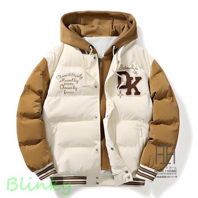 スタジャン 中綿ジャケット メンズ フード おしゃれ 大きいサイズ 重ね着風 フェイクレイヤード ma1 フライトジャケット レディース 男女兼用 暖かい 防寒 秋冬