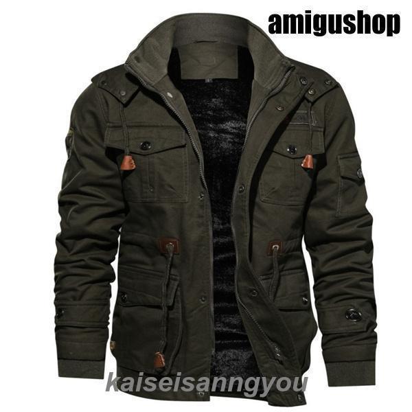 ミリタリージャケット メンズ ジャケット 裏起毛 コート ボア 冬 暖かい 大きいサイズ ジャンバー 冬新作 アウター 登山 秋冬 防寒