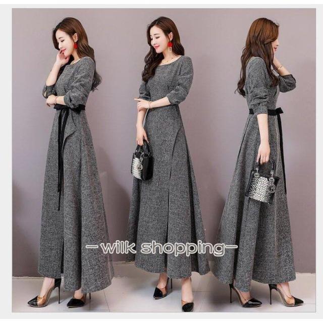 マキシ丈ワンピースパーティードレス結婚式大きいサイズお呼ばれ二次会披露宴フォーマル50代40代30代チェック柄ワンピース上品ミセス通勤OL