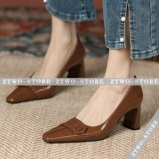 フォーマル パンプス カジュアルシューズ 気質 レディース エレガンス 通勤 上品 ローヒール 太ヒール フェミニン ラウンドトゥ デザイン