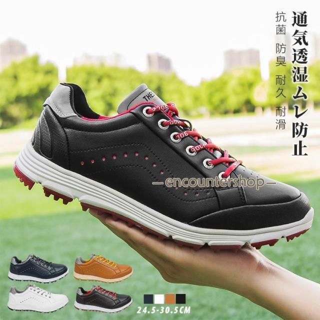 ゴルフシューズ メンズ おしゃれ 大きいサイズ 4E 幅広 ビジネスシューズ ソフトスパイク 軽量 動きやすい 通気 耐久 耐滑 練習場 プレゼント 父の日 退職祝い