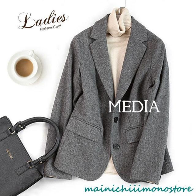 テーラードジャケット レディース アウター チェスターコート 長袖 きれいめ 襟あり 厚手 春 秋 冬 ゆったり 20代 30代 40代