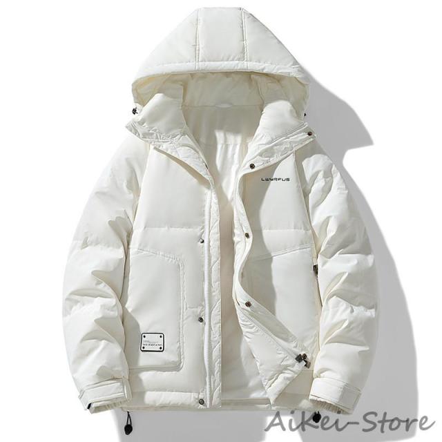ダウンジャケット メンズ 白 防寒着 フード付き メンズアウター ダウン 防風 コート 暖かい 冬 軽量 暖か 大きいサイズ 通勤 おしゃれ 20代 30代 40代 50代