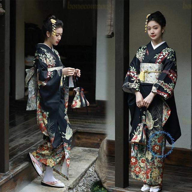 浴衣 単品 レディース 大人っぽい シック 女性 単衣着物 夏着物 花火大会 夏祭り 盆踊り 代 代 代 古典柄 ゆかた ブラック 色