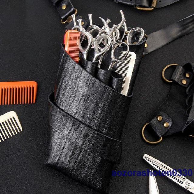 牛革 シザーケース 美容師 ウェストポーチ トリマー カット用品 シザーバッグ サロン 多機能 大容量 花屋 持ち運び 軽量 プロ仕様 業務用