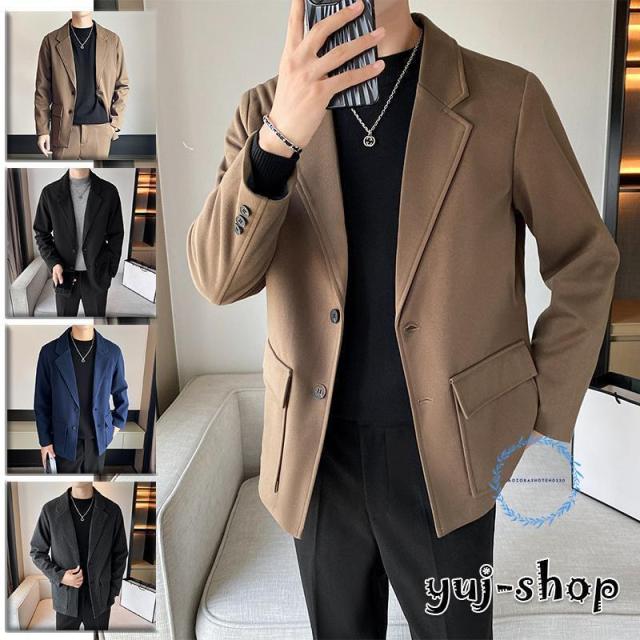 ジャケット メンズ 無地 テーラードジャケット メンズジャケット スーツジャケット ニットジャケットカジュアル 長袖 30代 40代 50代