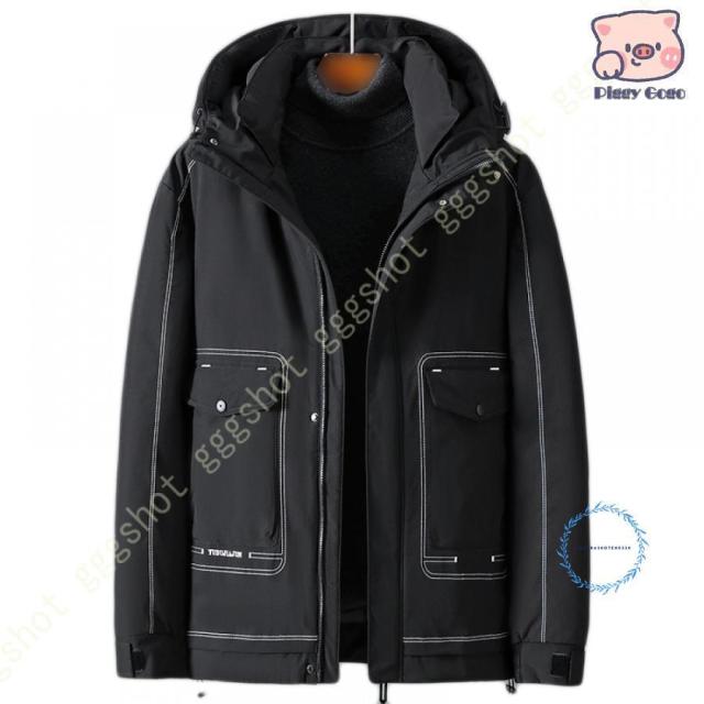 ダウンコート メンズ ダウンジャケット フード付き 秋冬 ショートコート ショートジャケット 光沢感 暖かい 防風 防寒服 ブルゾン アウトドア 中綿 長袖 通勤