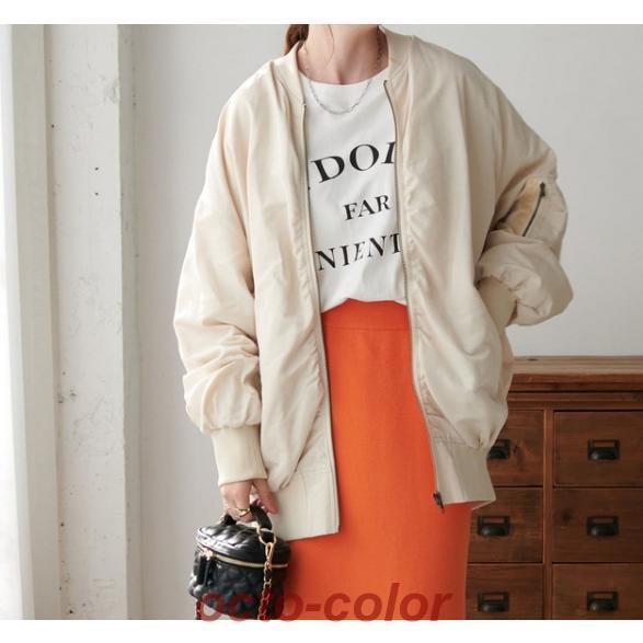 ジャケット アウター コート ブルゾン ジャケット ジャンパー 袖あり 長袖 Vネック 襟なし ビッグシルエット 前開き かわいい 大人可愛い シンプル