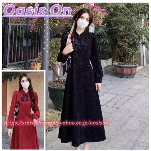 ワンピース レディース 30代 40代 50代 秋冬 膝丈 セーター メリヤス ワンピース ニットきれいめ 蝶結び ワンピース 長袖 体型カバー 通勤 着痩せ