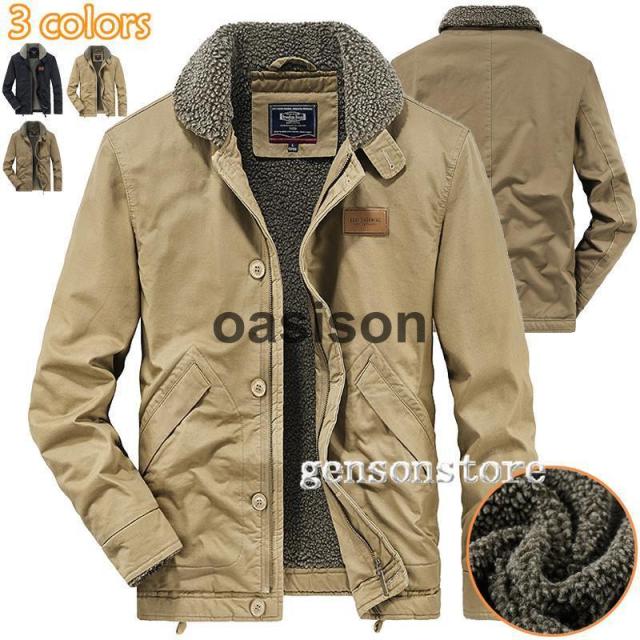 デッキジャケット メンズ アウター ミリタリージャケット 冬服 厚手 裏ボアジャケット 裏 フリース ブルゾン 男性 ミリタリー 30代 40代 50代 60代