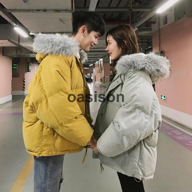 新作ダウンジャケット メンズ レディース ダウンコート アウター 中綿ジャケット ブルゾン ゆったり ファー フード付き ペアルック カップル 秋冬服