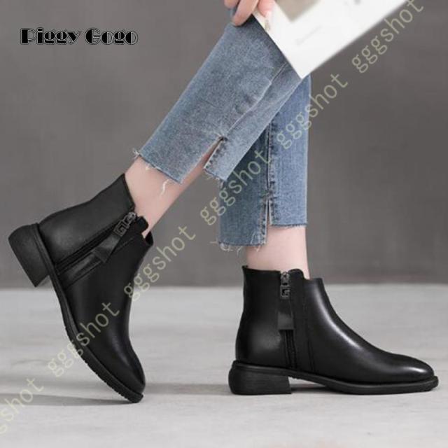 ショートブーツ サイドジップ 本革 レディース ダブルファスナー レインブーツ チェルシーブーツ アンクルブーツ フラット 梅雨 雨靴 防水 ブラック 暖かい