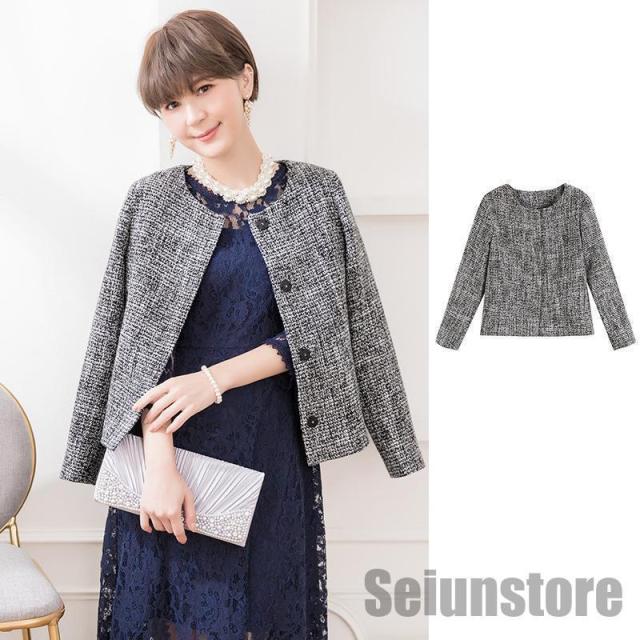 スーツ ジャケット レディース ノーカラー セレモニースーツ カジュアル 卒業式 ママスーツ 入園式 入学式 卒園式 フォーマル おしゃれ 単品