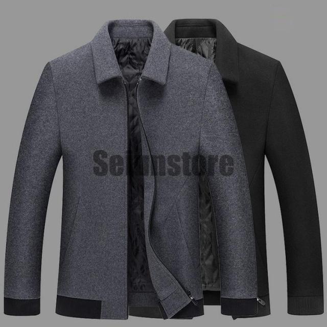 ステンカラーコート メンズ ジップアップ ショート丈 ビジネスコート アウター コート 防寒 防風 40代 50代 60代